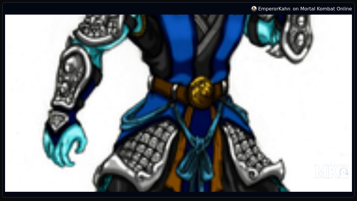Cryo armor Sub-Zero in color - Mortal Kombat Online